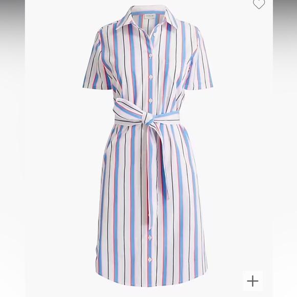J. Crew Factory | Dresses | Jcrew Short Sleeve Belted Shirt Dress ...